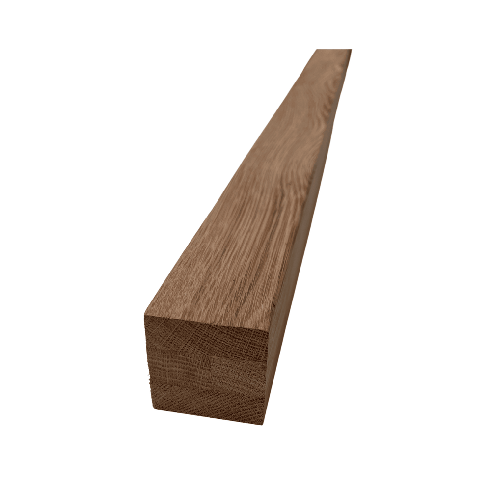 Oak 50 50 Handrail – Square Glass Grooved Stair Rail